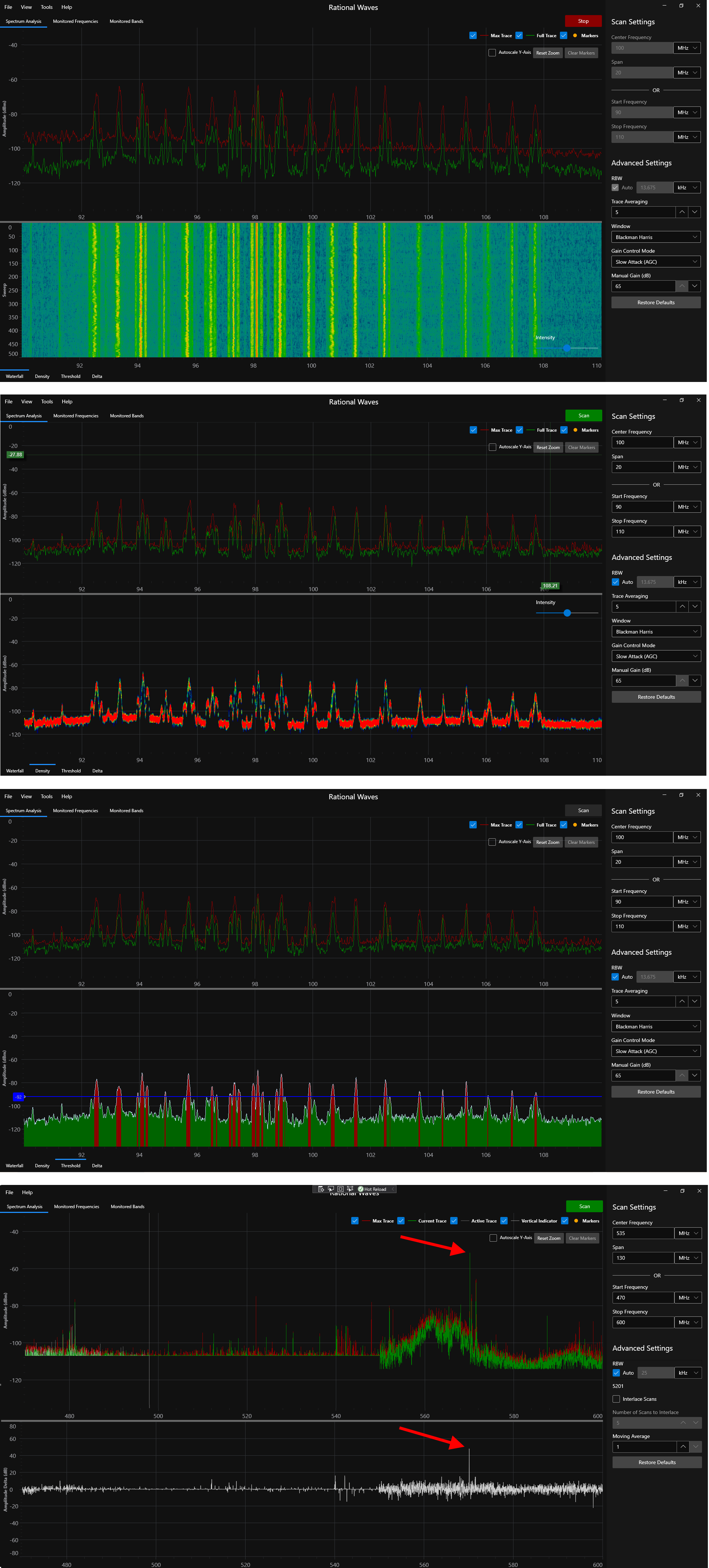 Rational Waves Low Cost Spectrum Analyzer Software